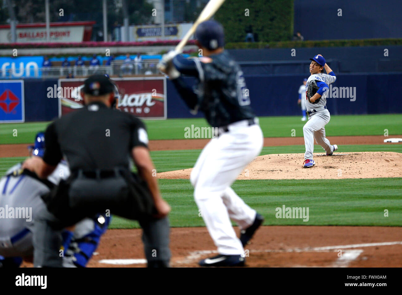 San Diego, California, USA. Maeda made his Major League debut. 6th Apr ...