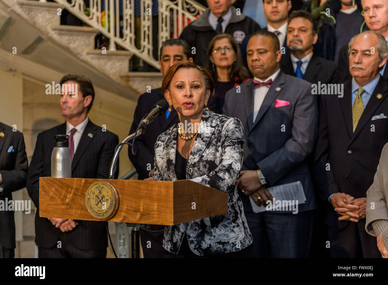 New York, United States. 07th Apr, 2016. Congresswoman Nydia M ...
