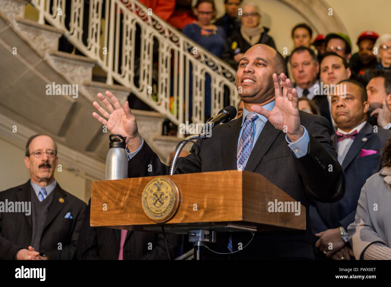 New York, United States. 07th Apr, 2016. Congressman Hakeem Jeffries ...