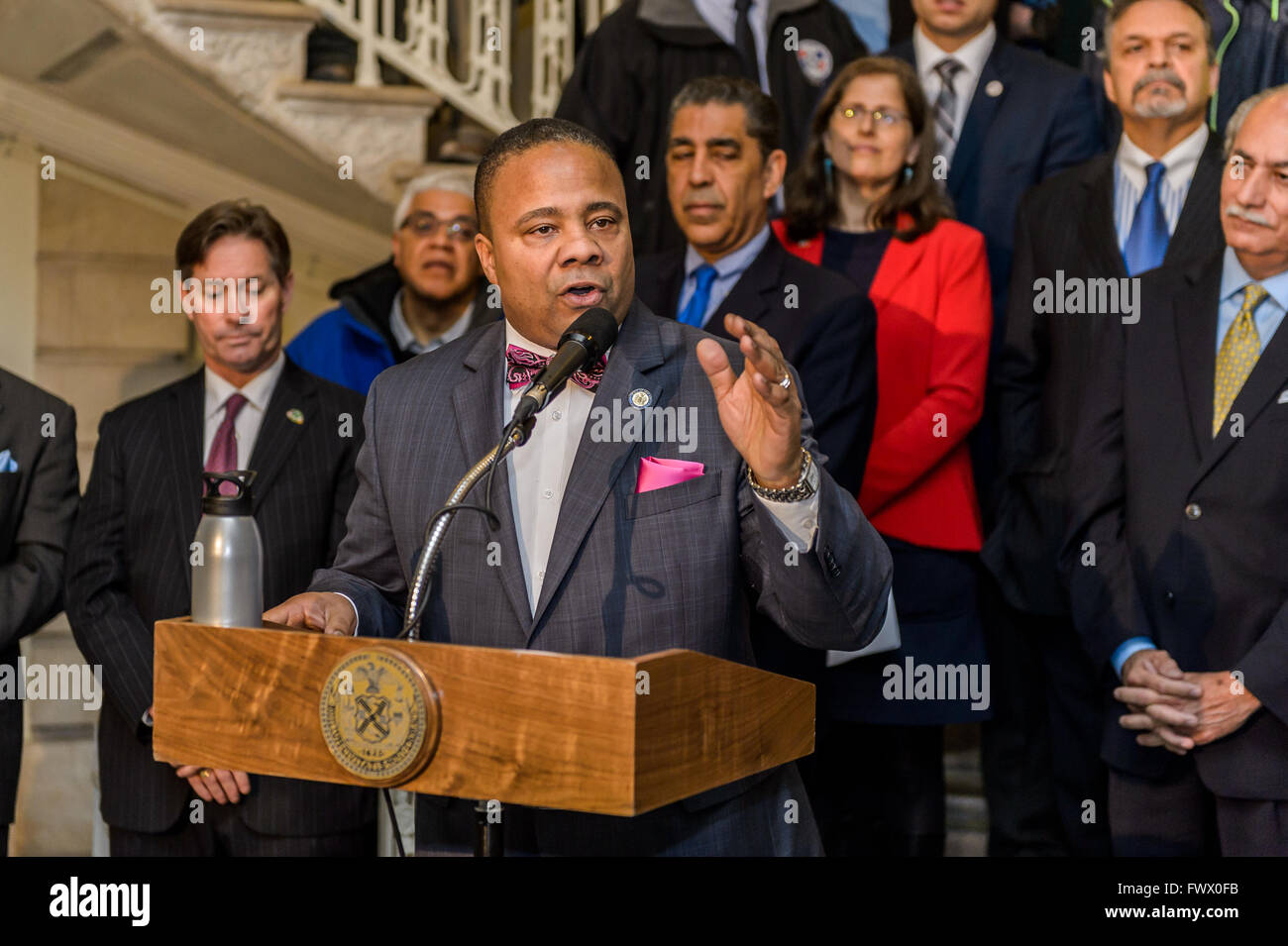New York, United States. 07th Apr, 2016. New York Senator Jesse ...