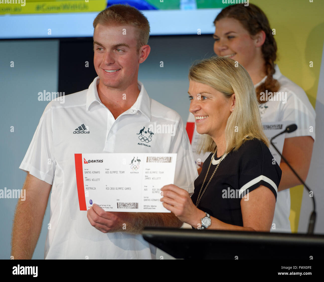 Sydney, Australia. 08th Apr, 2016. Olympic debutant James Willett ...