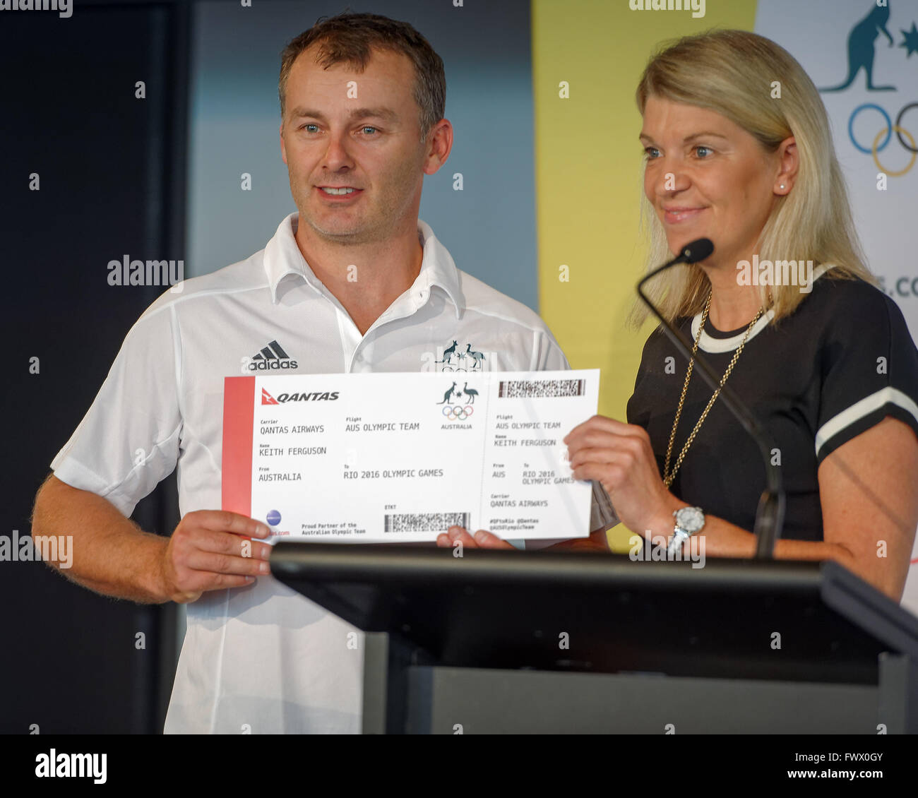 Sydney, Australia. 08th Apr, 2016. London Olympian Keith Ferguson ...