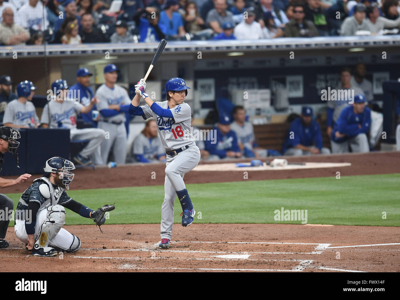 San Diego, California, USA. 6th Apr, 2016. Kenta Maeda (Dodgers) MLB ...