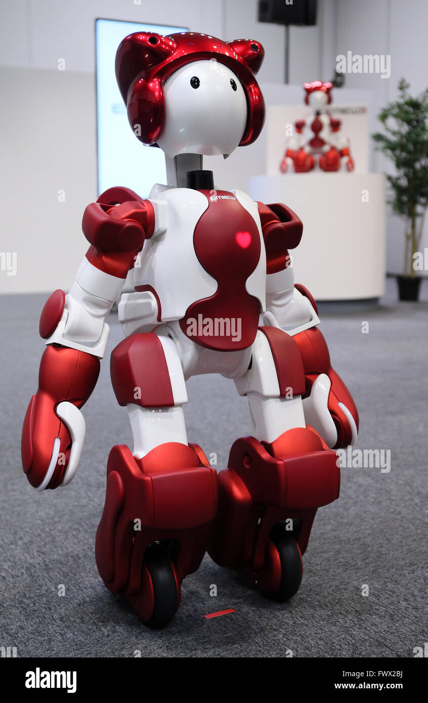 Tokyo, Japan. 8th Apr, 2016. Japanese electronics giant Hitachi unveils ...