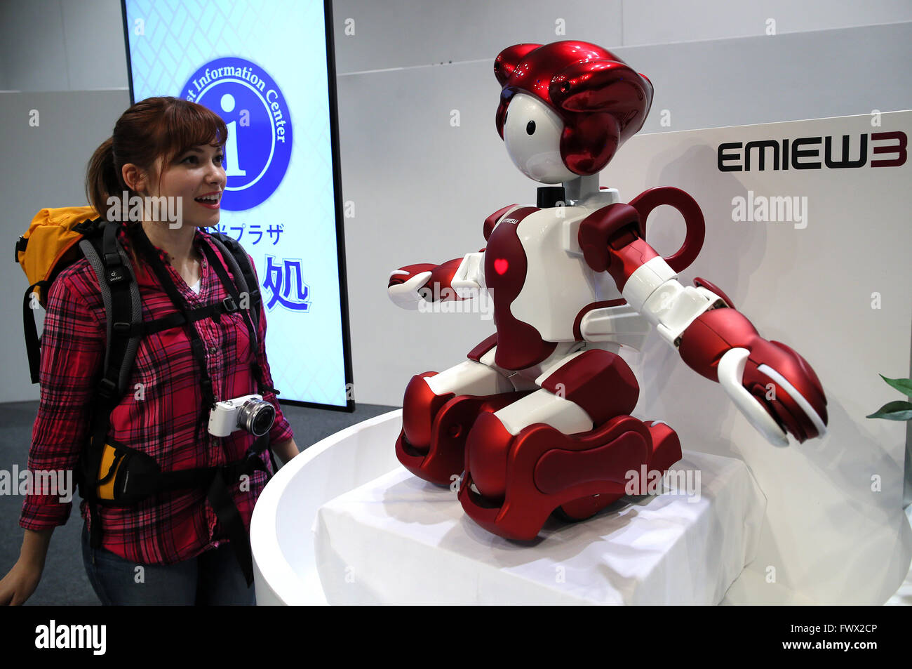 Tokyo, Japan. 8th Apr, 2016. Japanese electronics giant Hitachi's ...