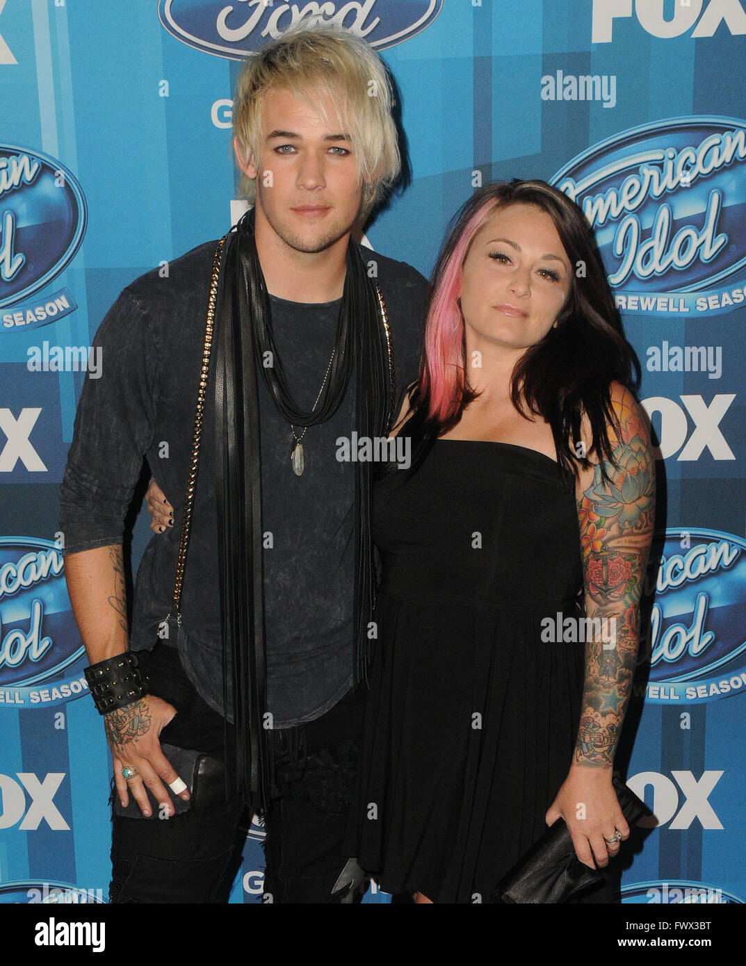 Hollywood, CA, USA. 7th Apr, 2016. James Durbin, Heidi Durbin. Arrivals ...