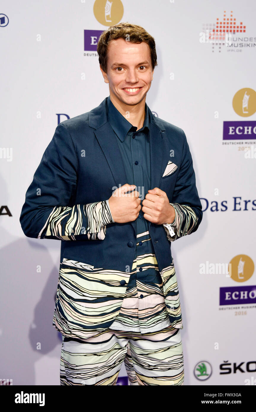 DJ Frans Zimmer alias Alle Farben at the ECHO Award 2016 in Berlin ...