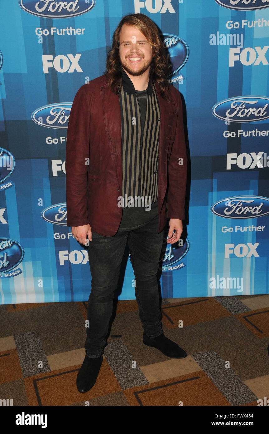 Hollywood, CA, USA. 7th Apr, 2016. Caleb Johnson. Arrivals for FOX's ...