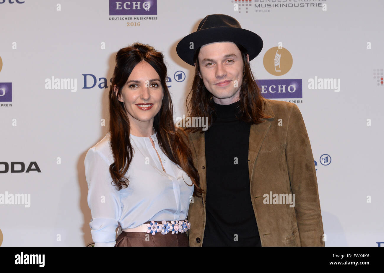 Berlin, Germany. 07th Apr, 2016. Singer and hostess Johanna Klum and ...