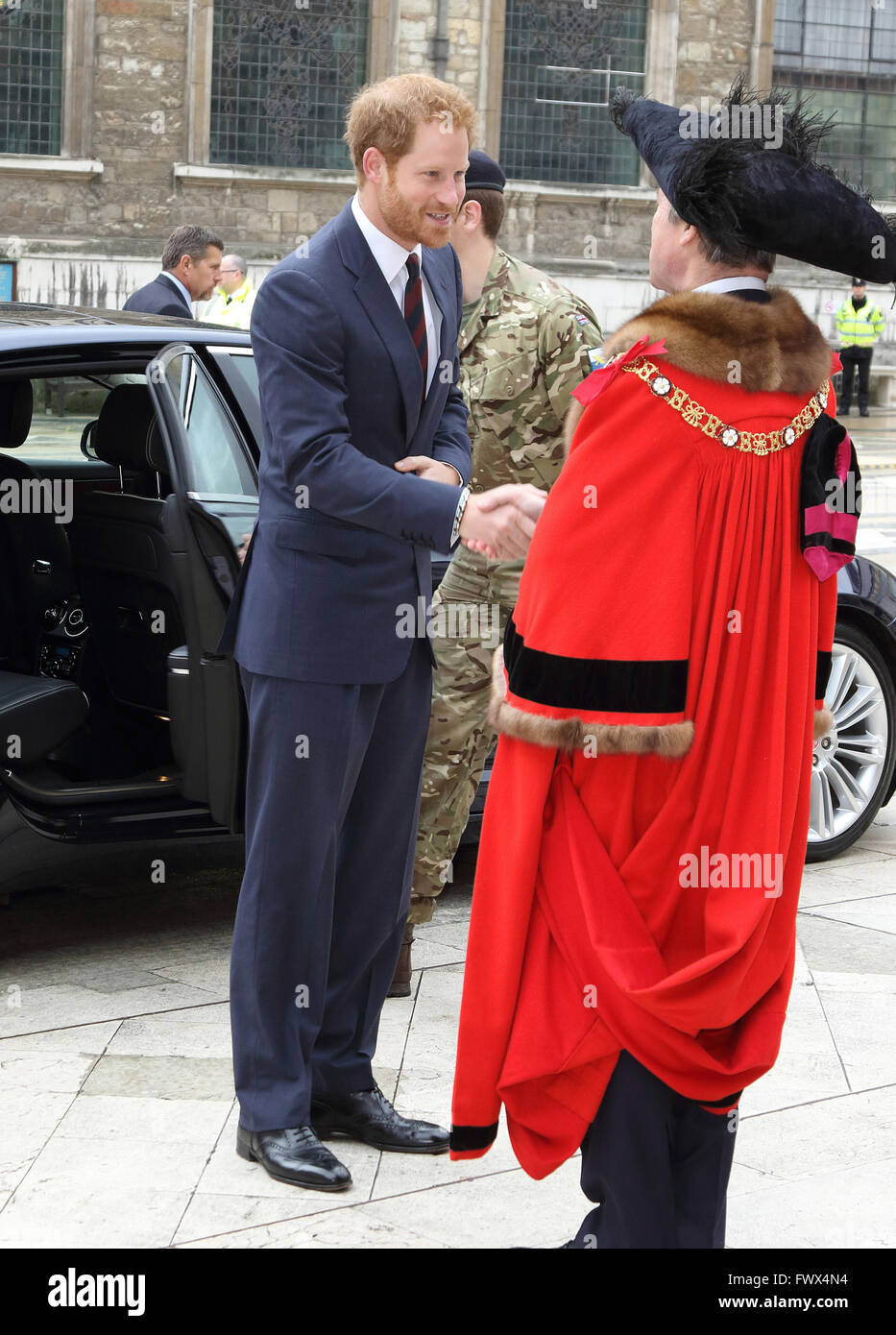 London, UK. 7th April, 2016. HRH Prince Harry at Lord Mayors Big Curry ...