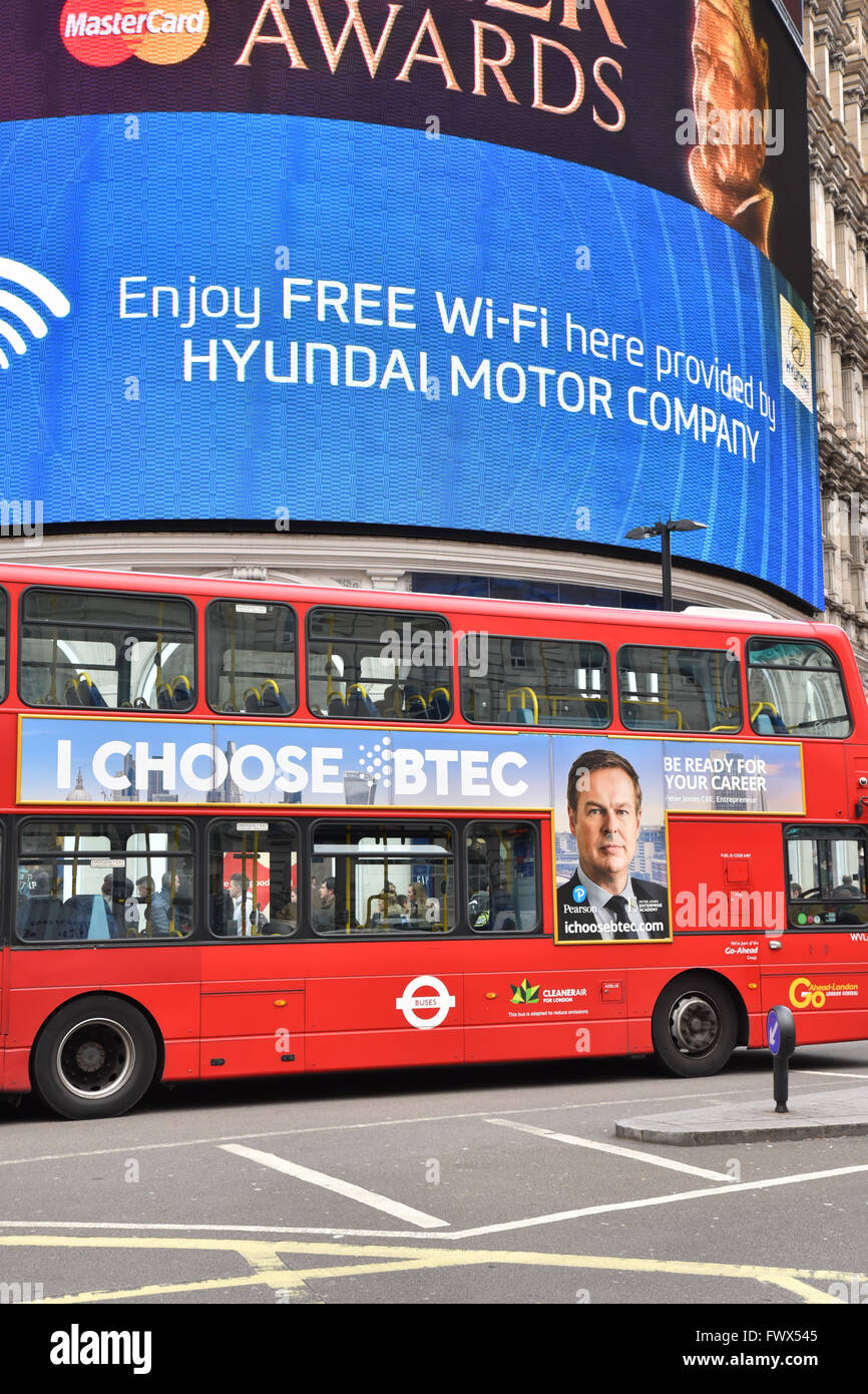 London bus advert hi-res stock photography and images - Alamy