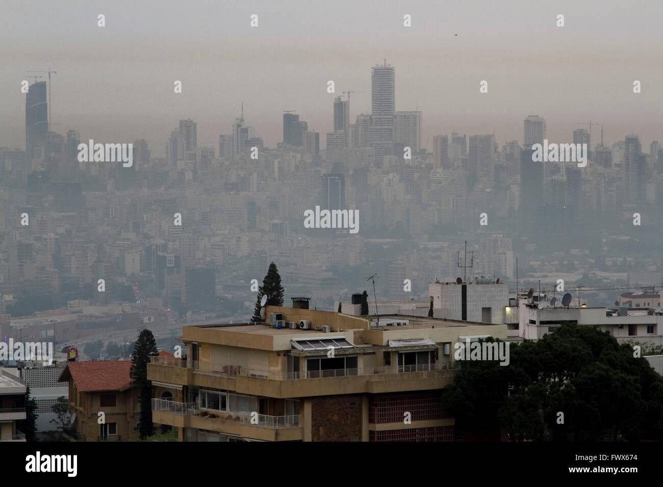 Beirut air pollution hi-res stock photography and images - Alamy