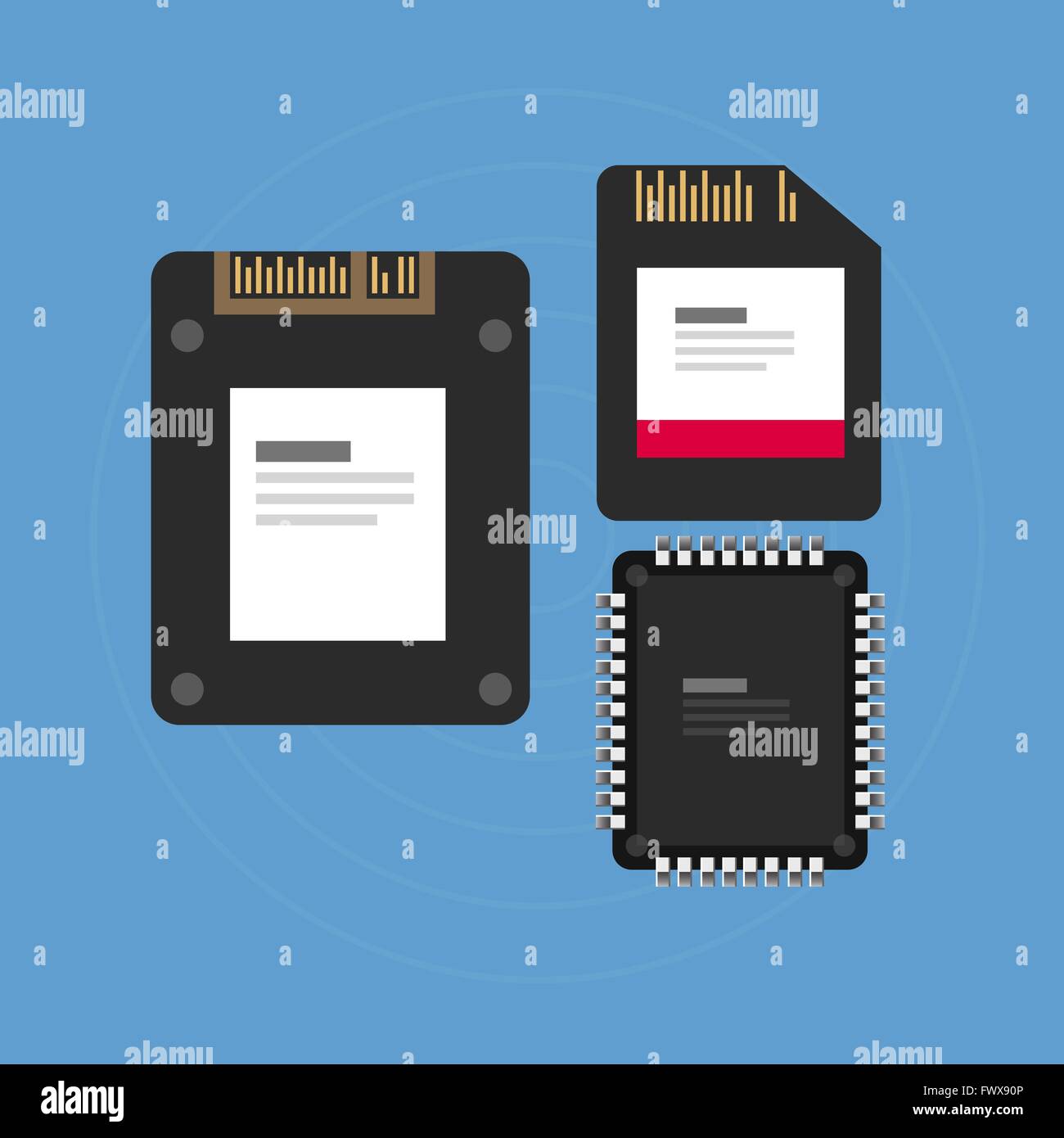 flash storage sd card SSD memory Stock Vector Image & Art - Alamy