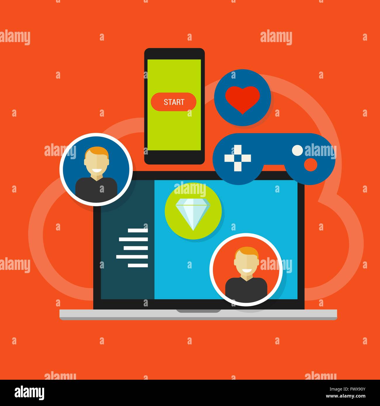 Mobile gamification Stock Vector Images - Alamy