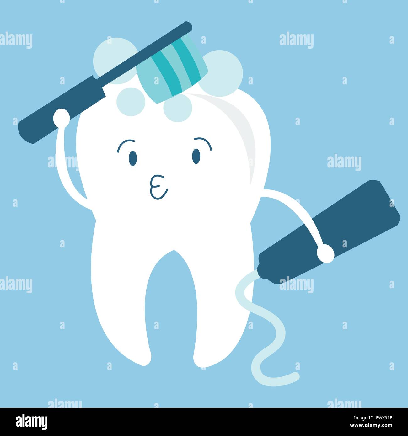 Happy tooth smiling teeth Stock Vector Images - Alamy