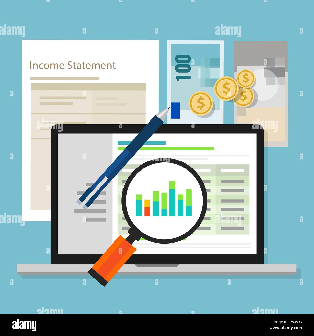 income statement accounting software money calculator application ...