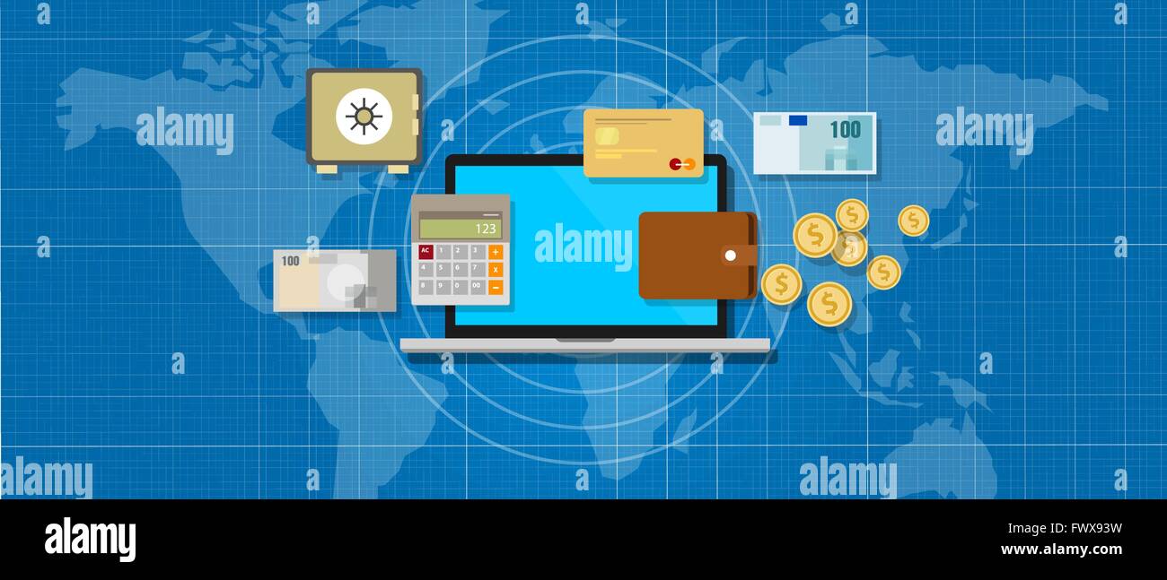 internet banking application money Stock Vector Image & Art - Alamy
