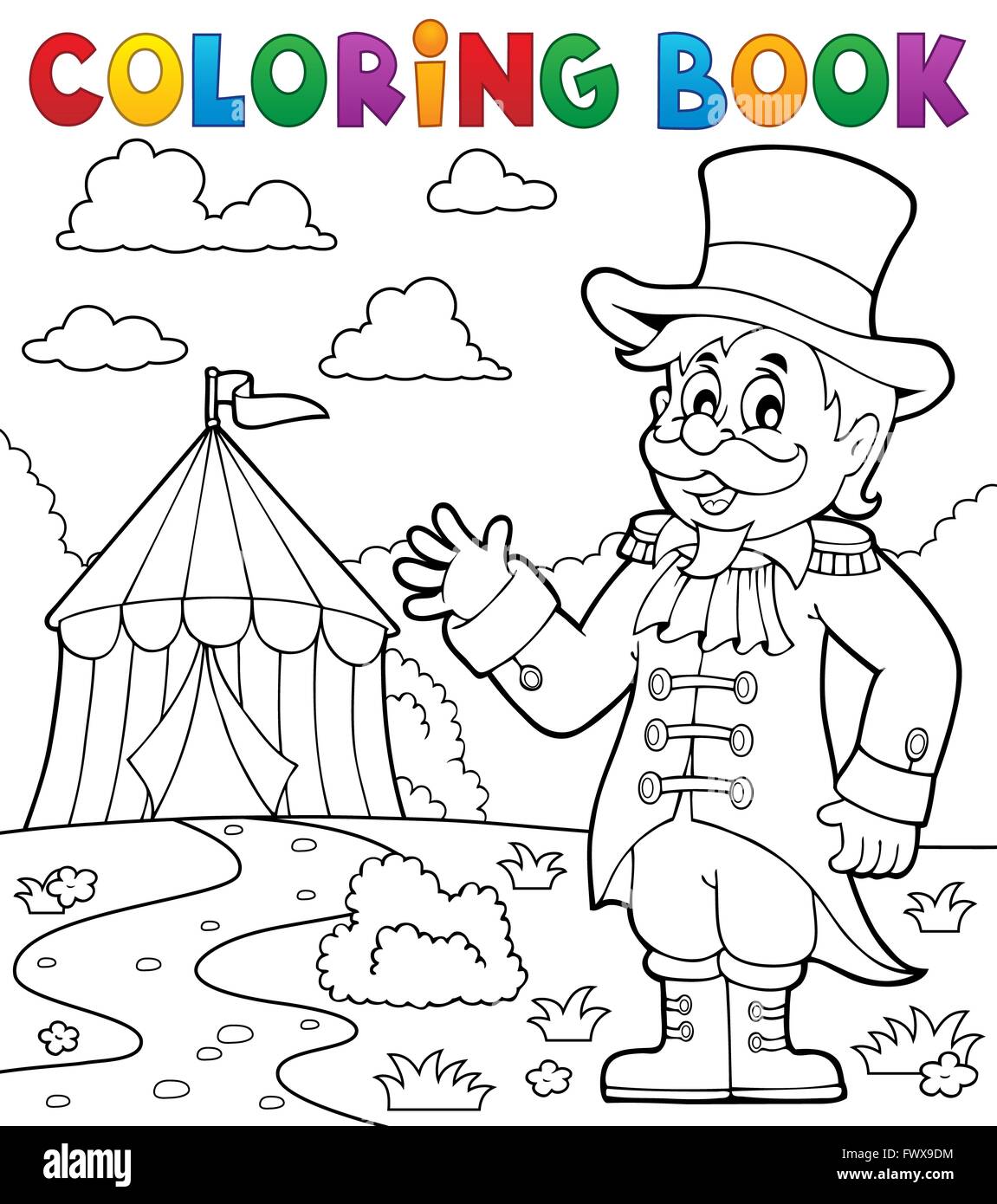 Circus Ring Master Coloring Pages