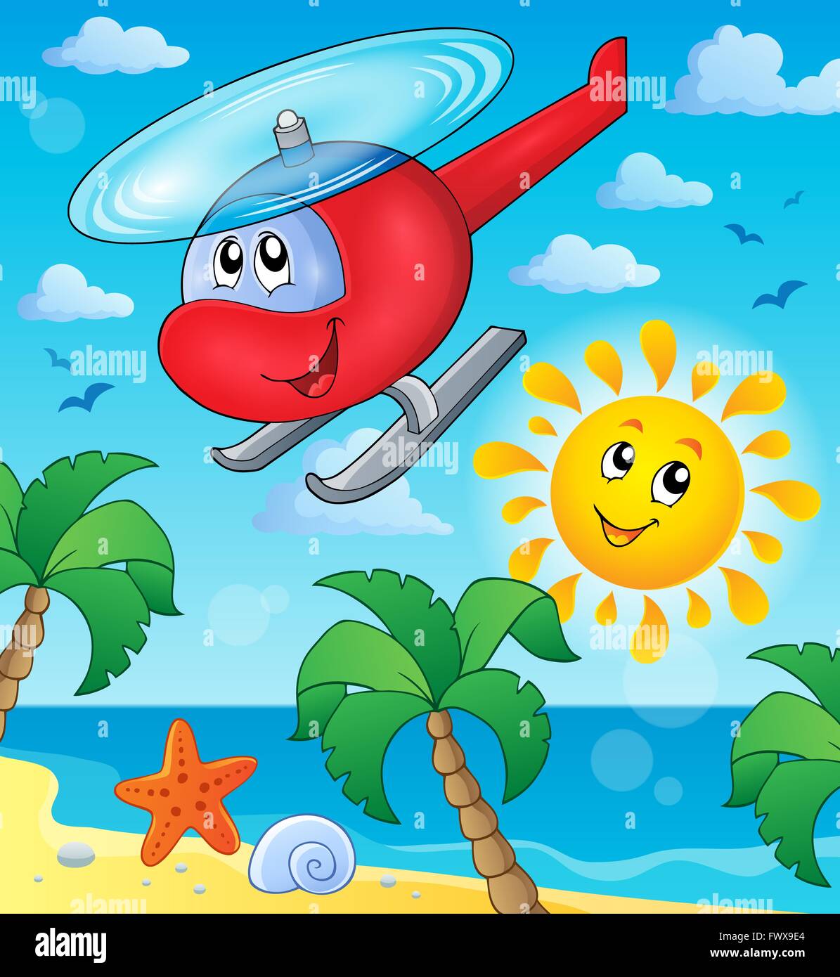 Helicopter theme image 4 - picture illustration Stock Photo - Alamy