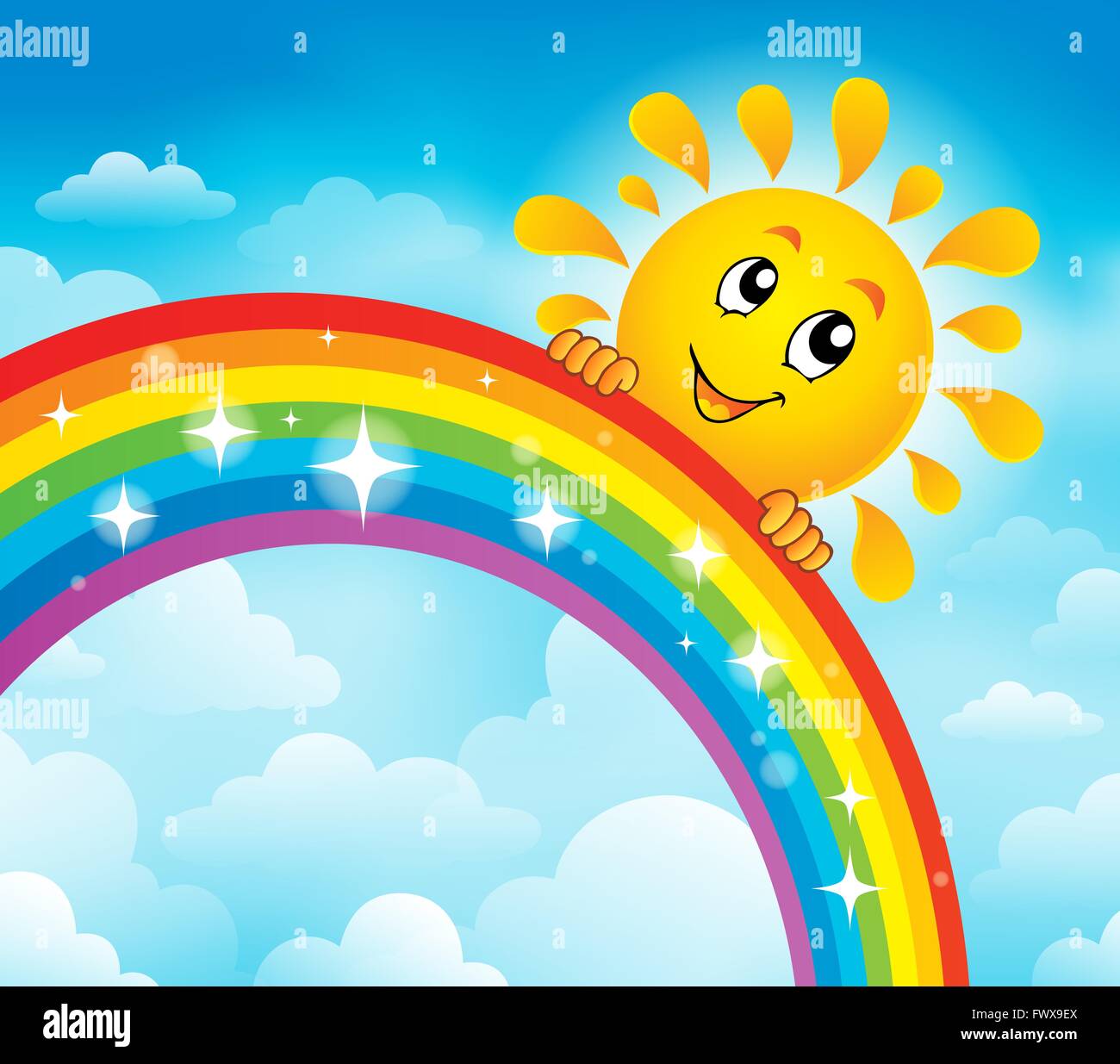Rainbow topic image 5 - picture illustration Stock Photo - Alamy