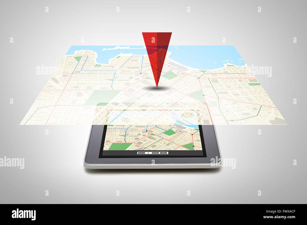 Map marker flat black white hi-res stock photography and images - Alamy