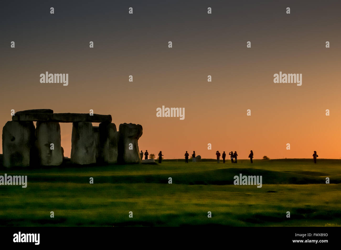 Sunset at Stonehenge Stock Photo - Alamy