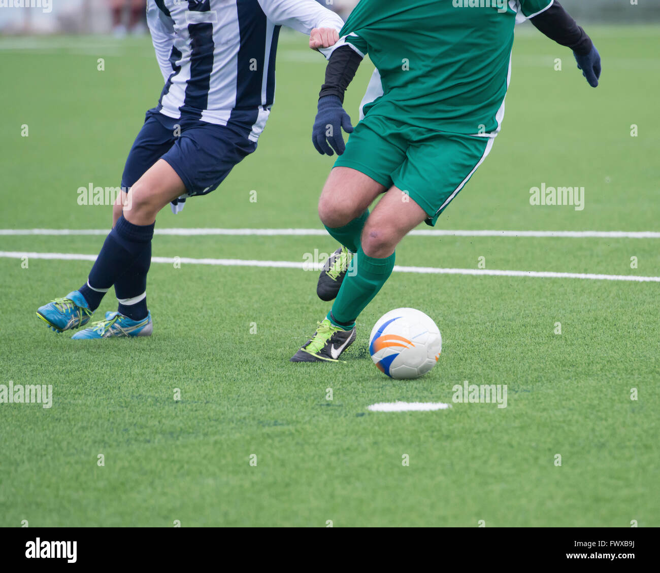 actions in the football field during a game Stock Photo - Alamy
