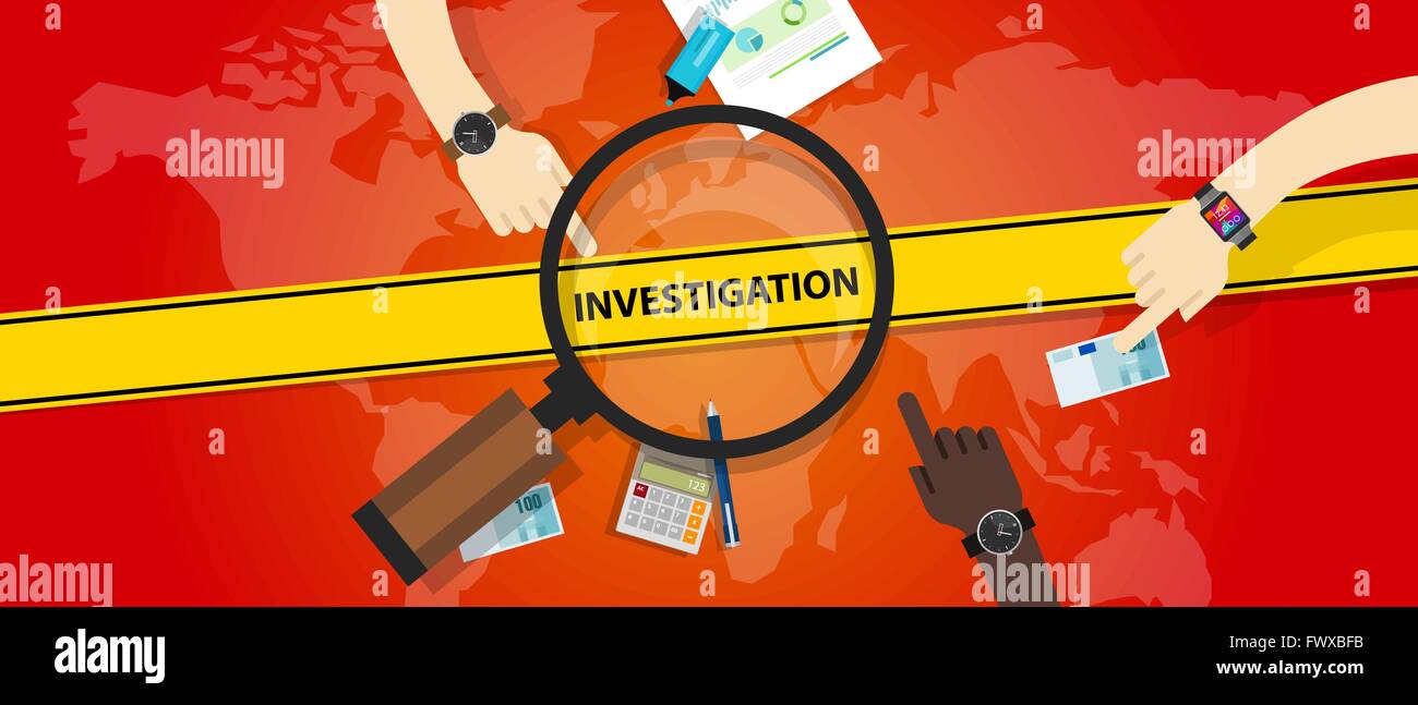 investigation police yellow line business internet crime Stock Vector ...