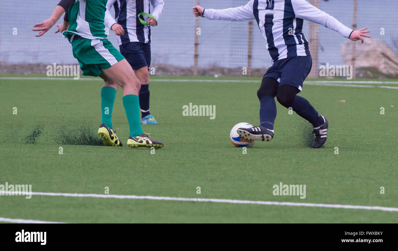 Actions in football field hi-res stock photography and images - Alamy