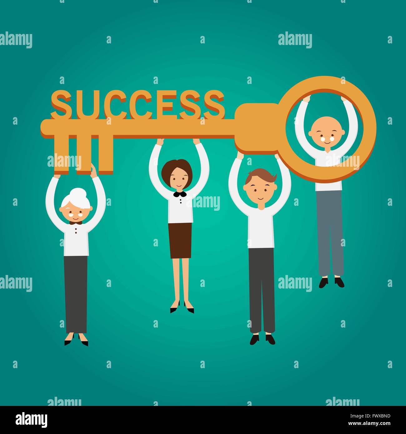 key success business concept vector illustration Stock Vector Image ...