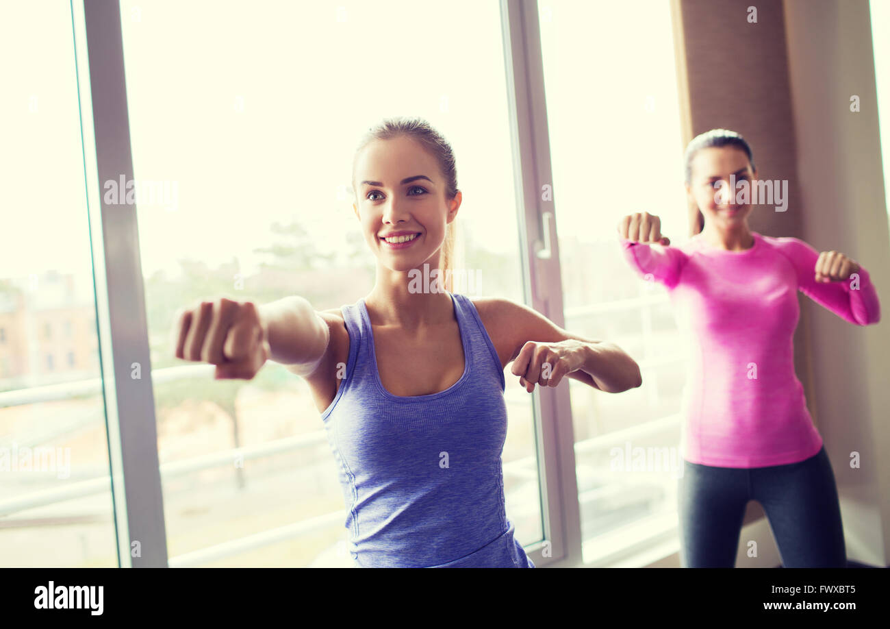 group of happy women working out in gym Stock Photo - Alamy