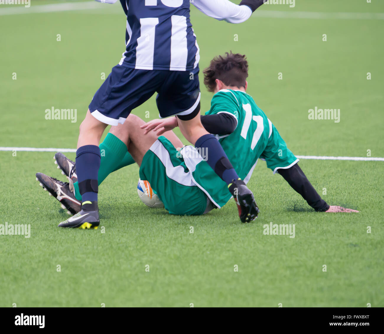 actions in the football field during a game Stock Photo - Alamy