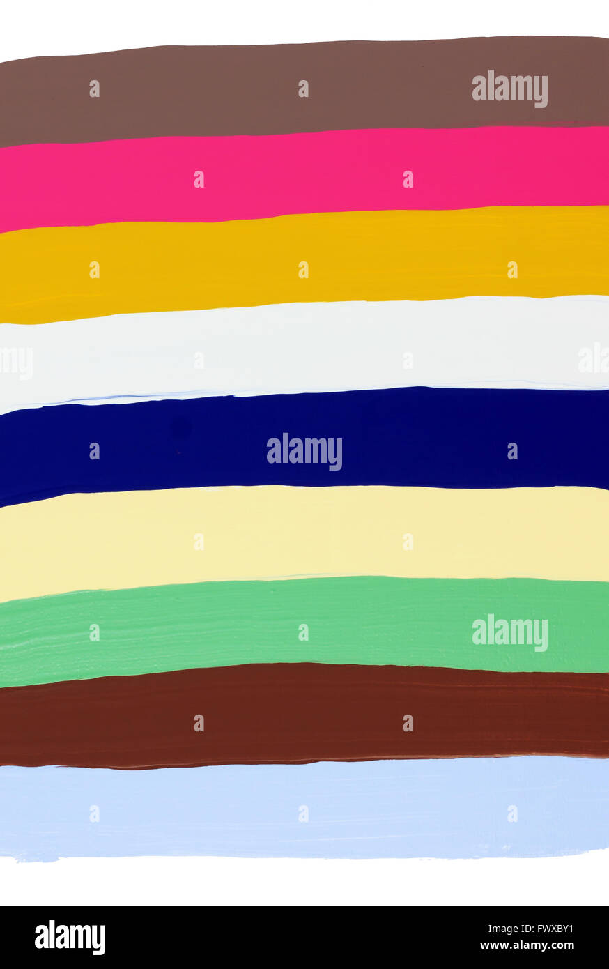 Coloured horizontal paintbrush strokes Stock Photo - Alamy