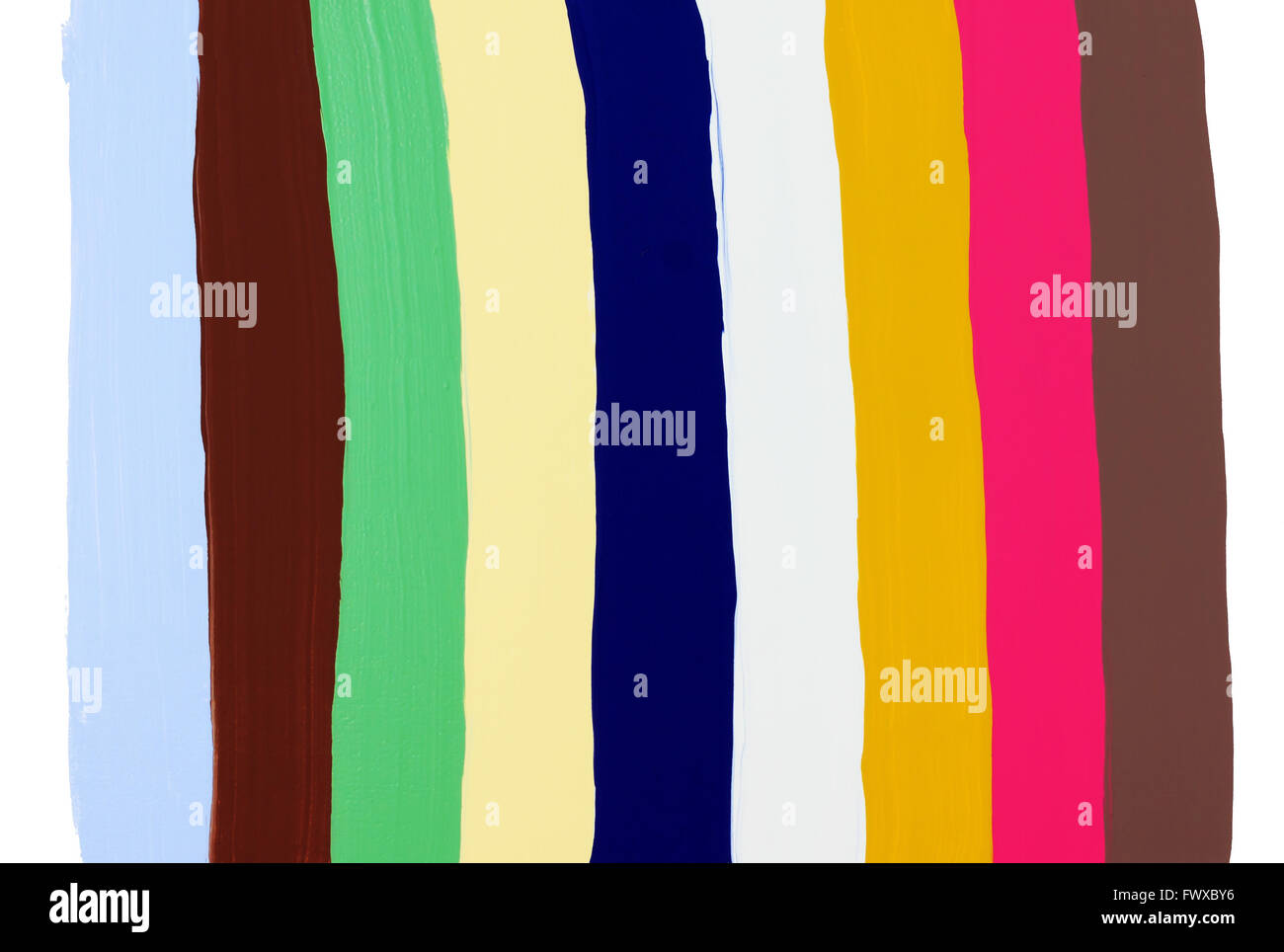 Coloured vertical paintbrush strokes isolated on white Stock Photo - Alamy