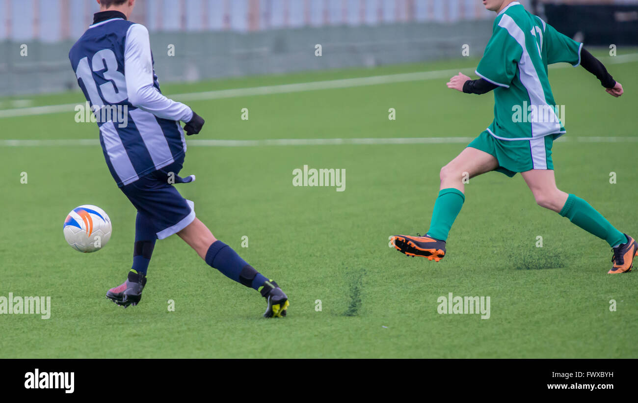 actions in the football field during a game Stock Photo - Alamy