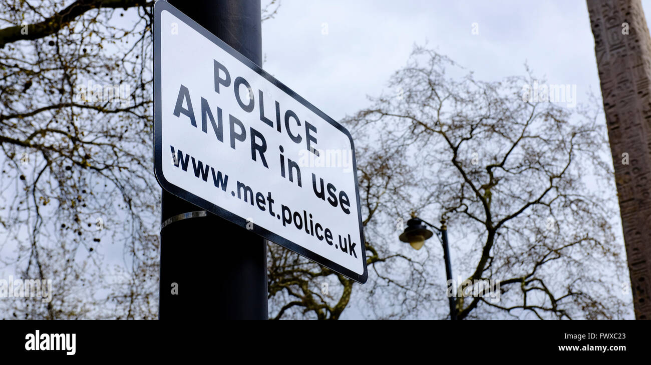 Number plate recognition sign hi-res stock photography and images - Alamy