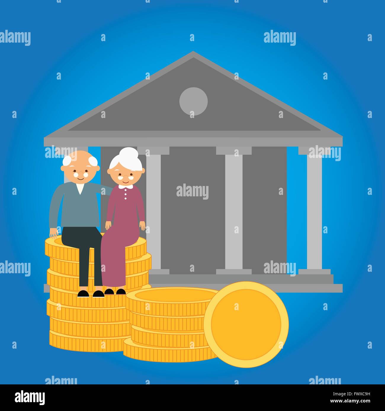 Pension age change Stock Vector Images - Alamy