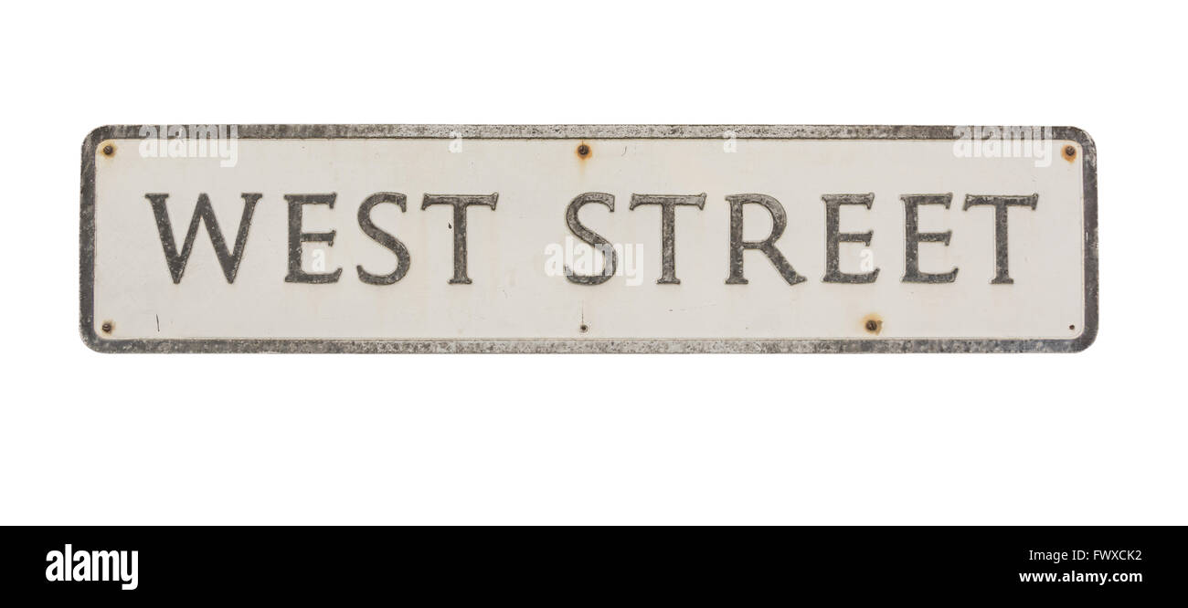West Street - street / road name Stock Photo - Alamy