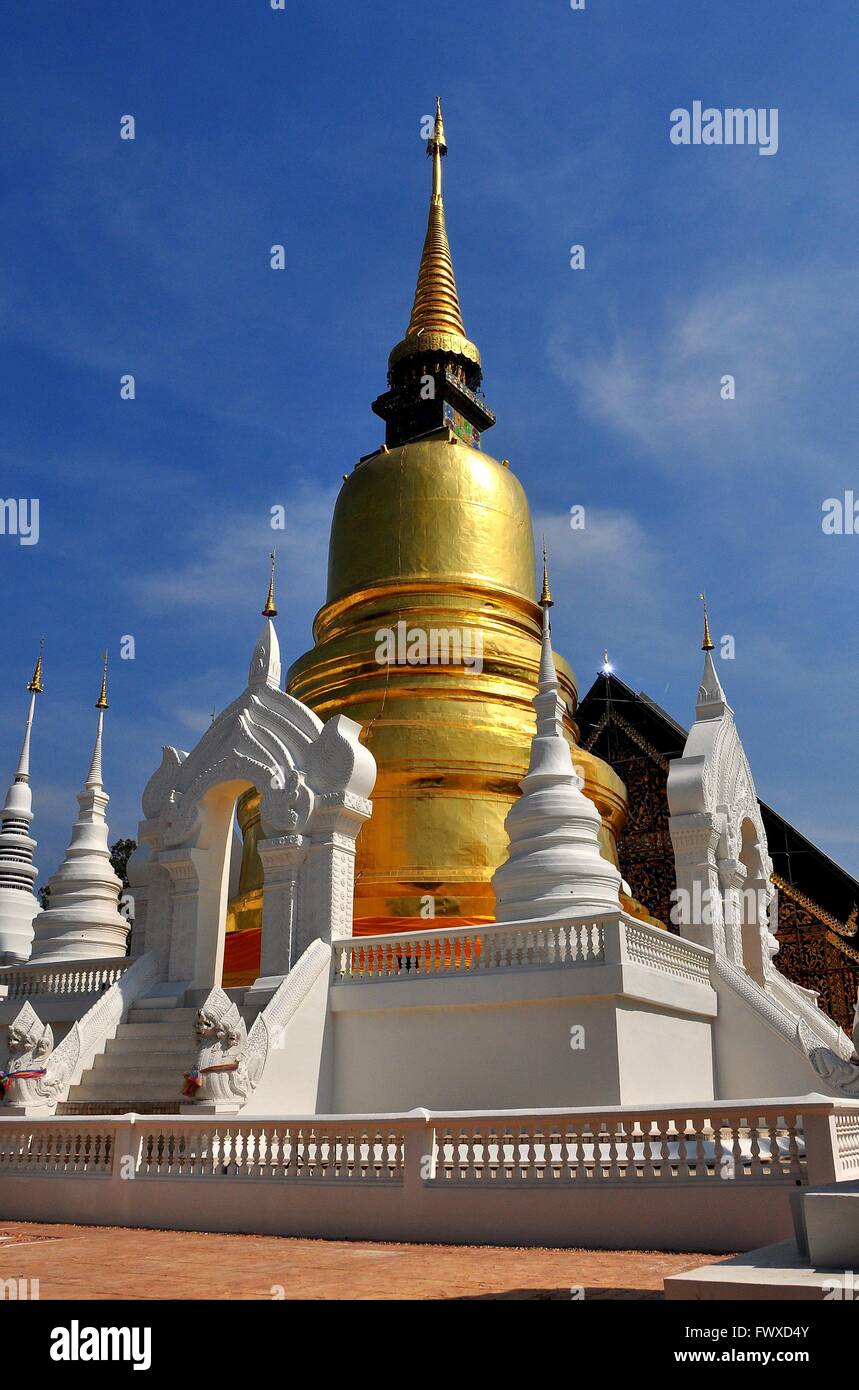 Chiang Mai, Thailand: Great golden Chedi built in the 14th century is ...
