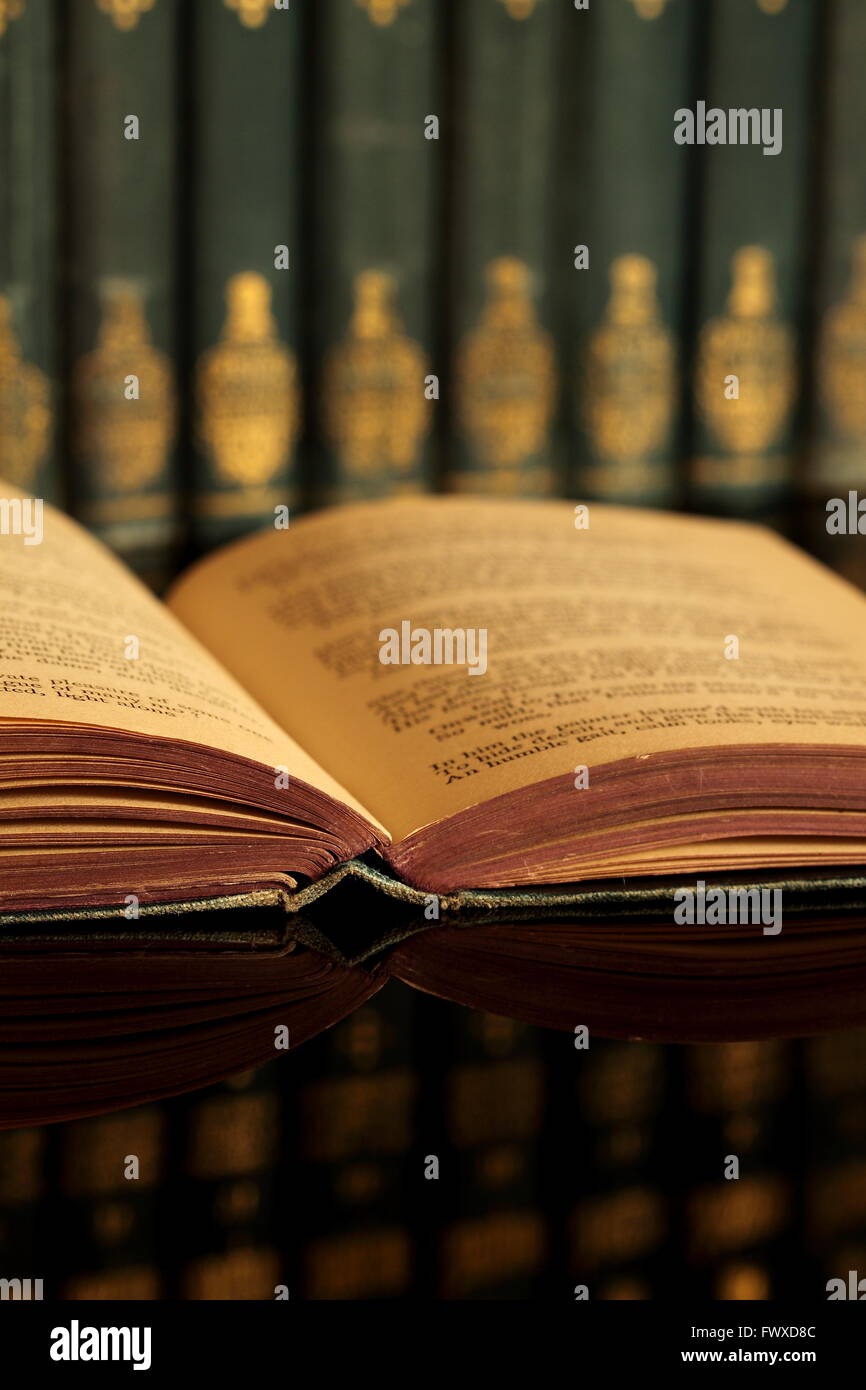 Book collection reflection Stock Photo - Alamy
