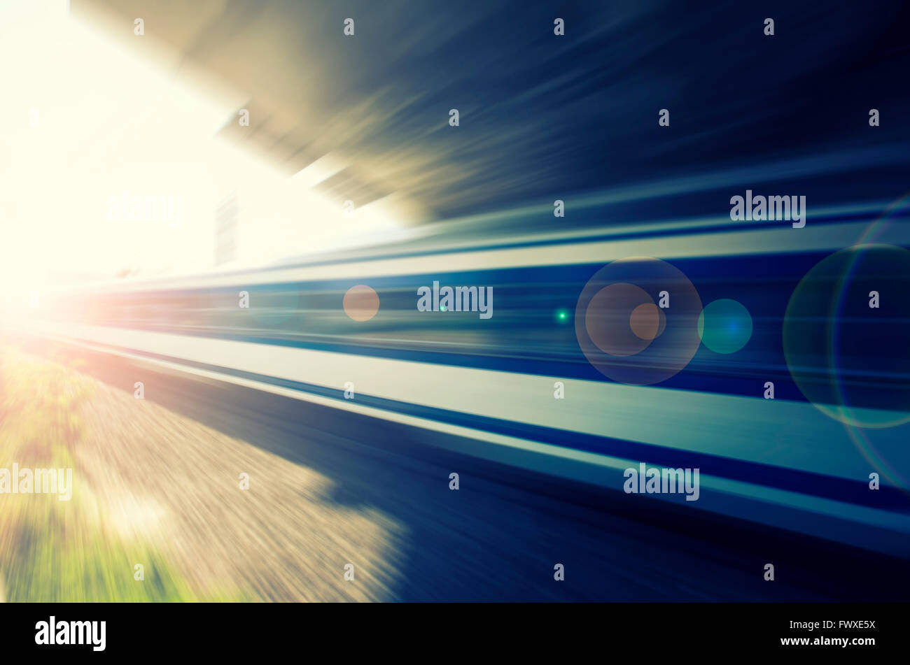 fast train passing by, motion speed background Stock Photo - Alamy