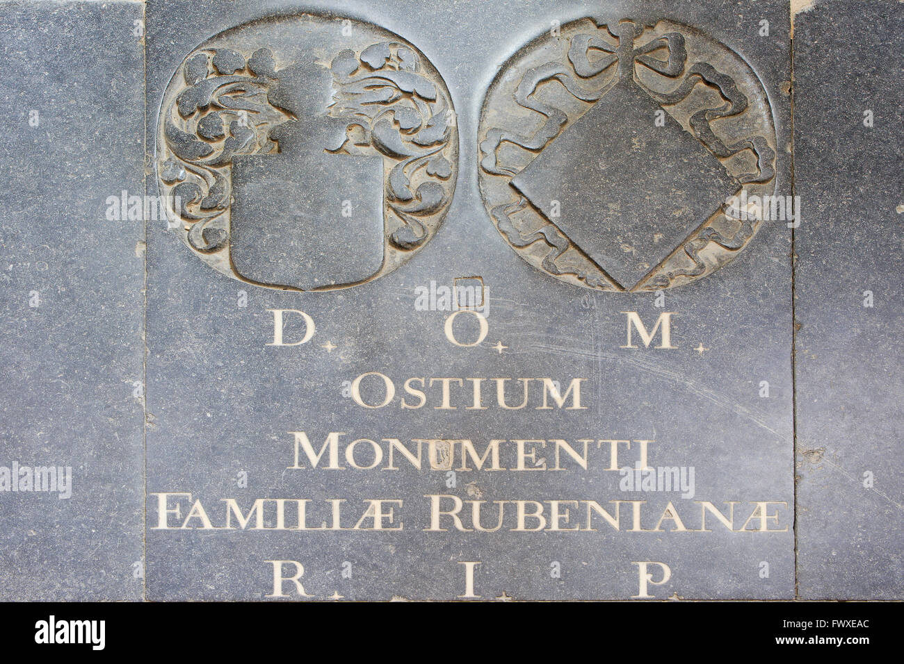 Headstone of the Rubens family crypt at the St. James' Church in ...