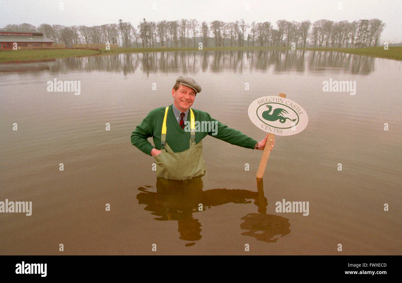 Lord Ramsay in pond on his Brechin Castle estate Stock Photo - Alamy