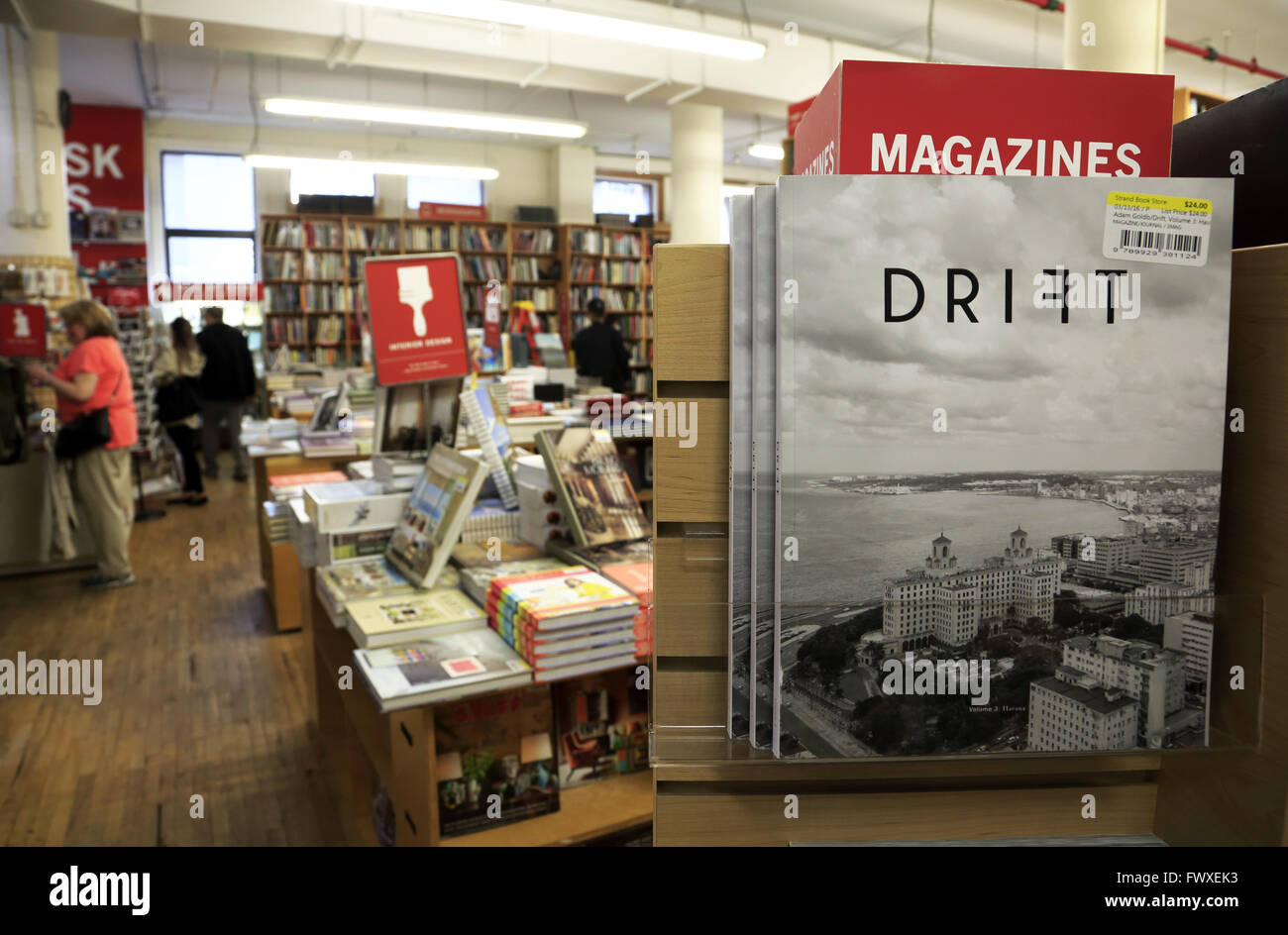 Interior view of Strand Bookstore in Greenwich Village, Manhattan, New ...