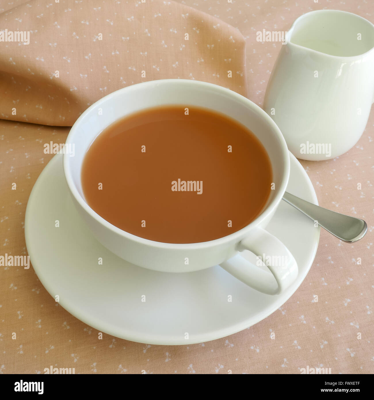 Tea in White Tea Cup 3 Stock Photo - Alamy