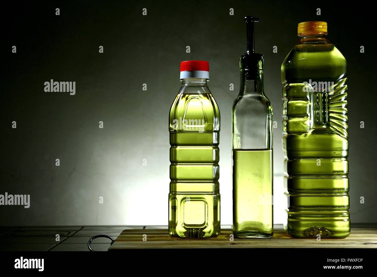 Cooking Oil in Different plastic Bottles Stock Photo - Alamy