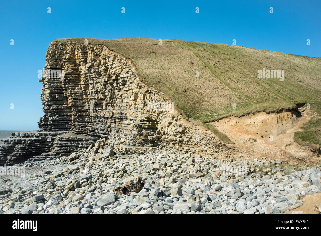 The iconic Nash Point on the South Wales Heritage Coast Stock Photo - Alamy
