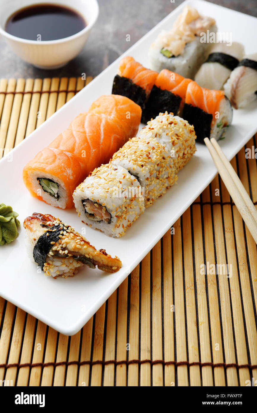 Sushi close up rice fish hi-res stock photography and images - Alamy