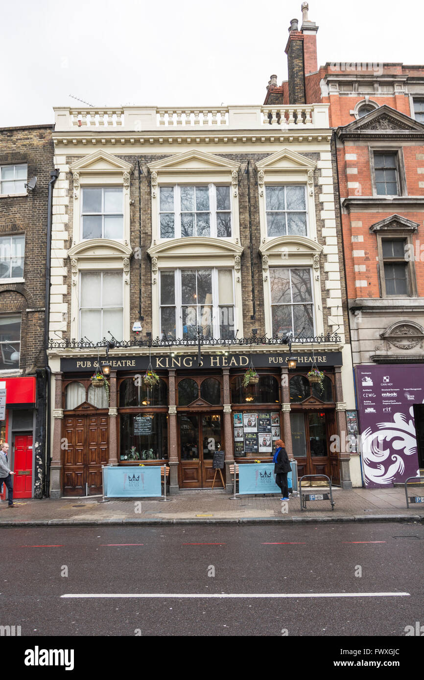 Exterior of the King's Head pub and theatre on Upper Street, Islington ...