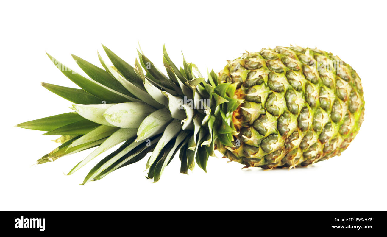 fresh green pineapple, isolated on white background Stock Photo - Alamy